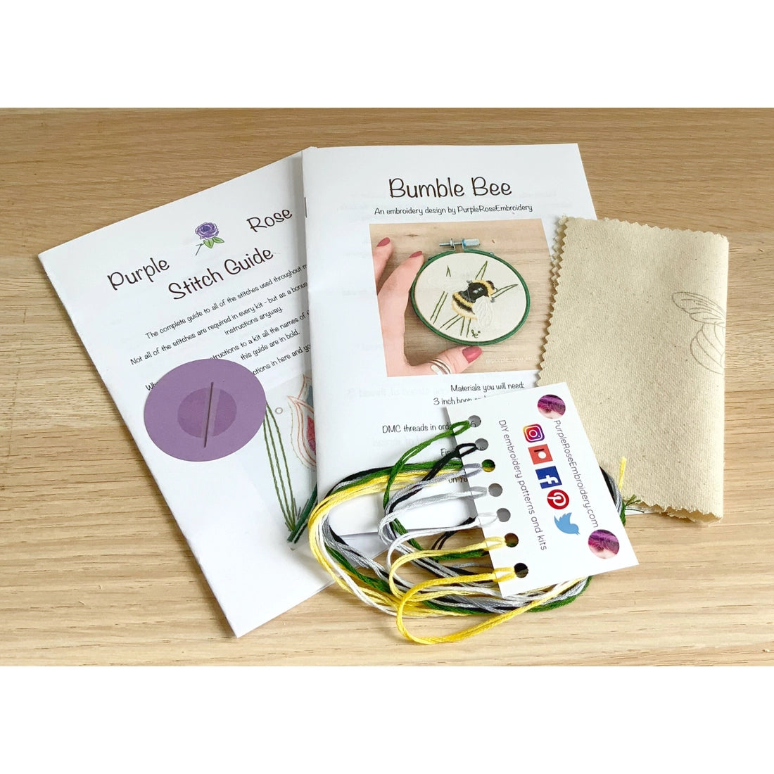 Betty the Bumble Bee Thread Painting Embroidery Kit – Needle Crafts ...